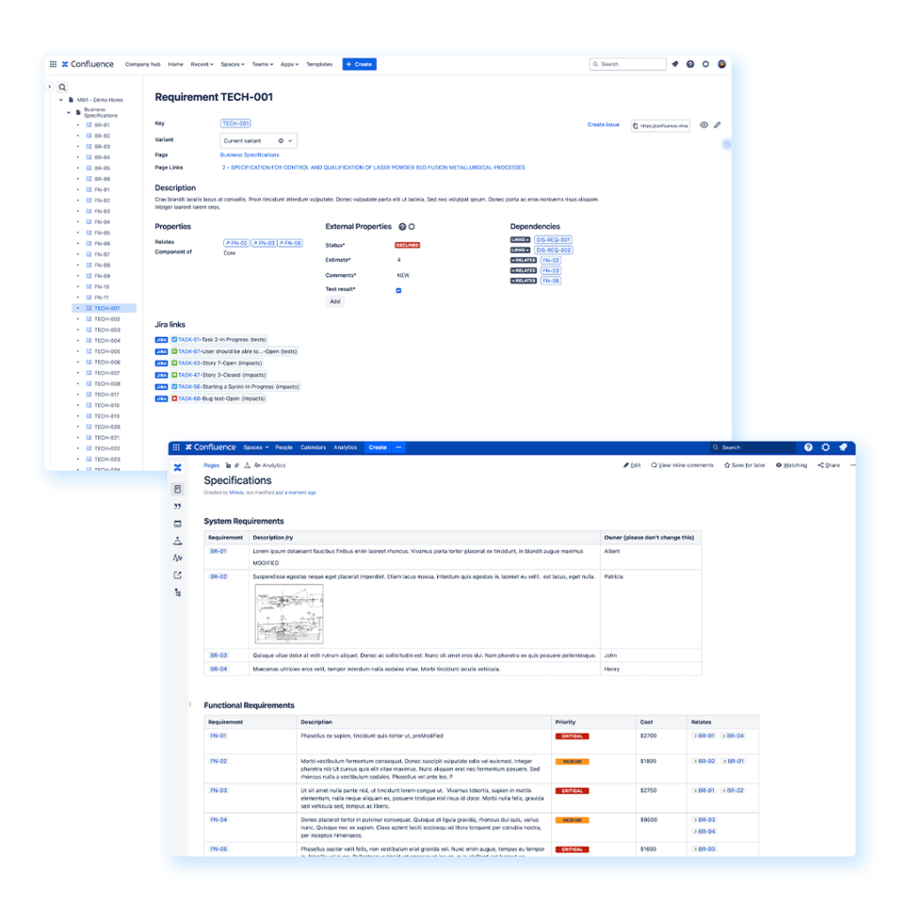 Requirement Yogi - Requirement Management App for Confluence