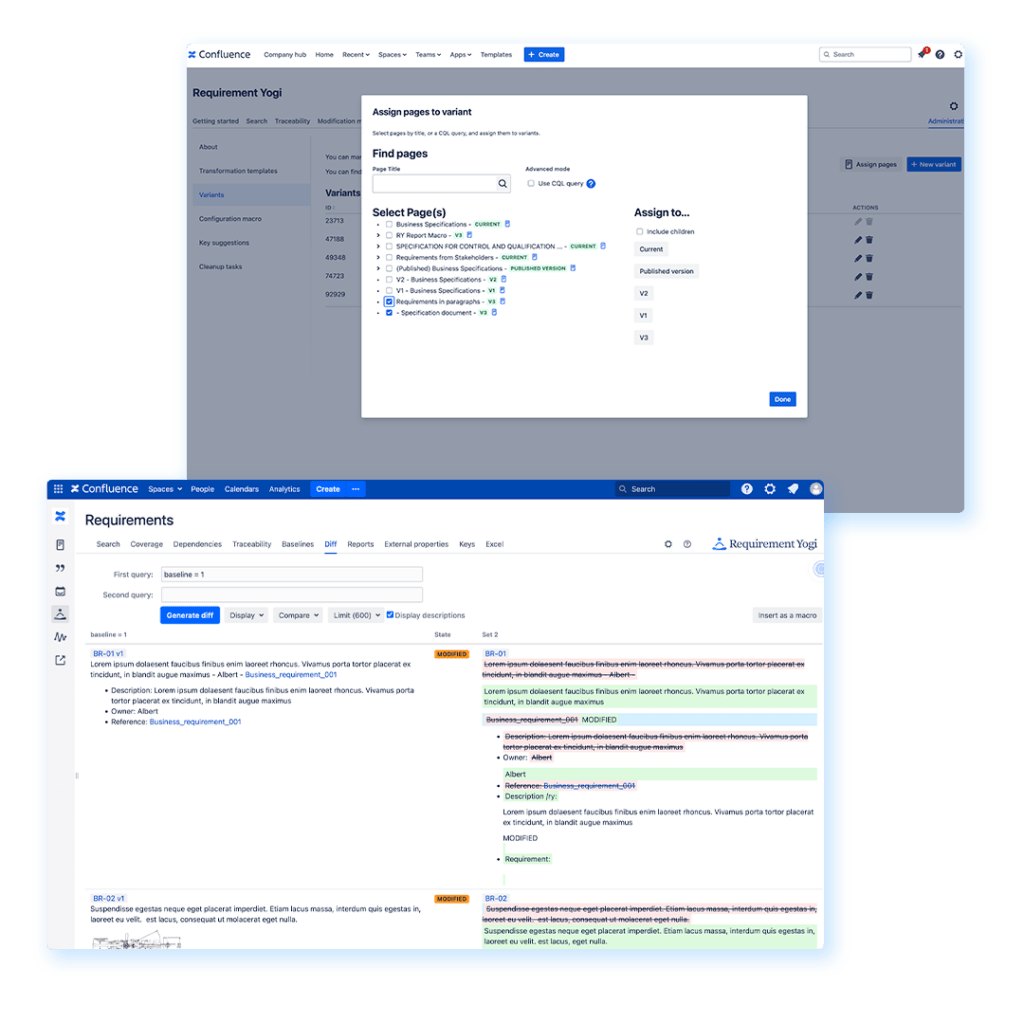 Requirement Yogi - Requirement Management App for Confluence